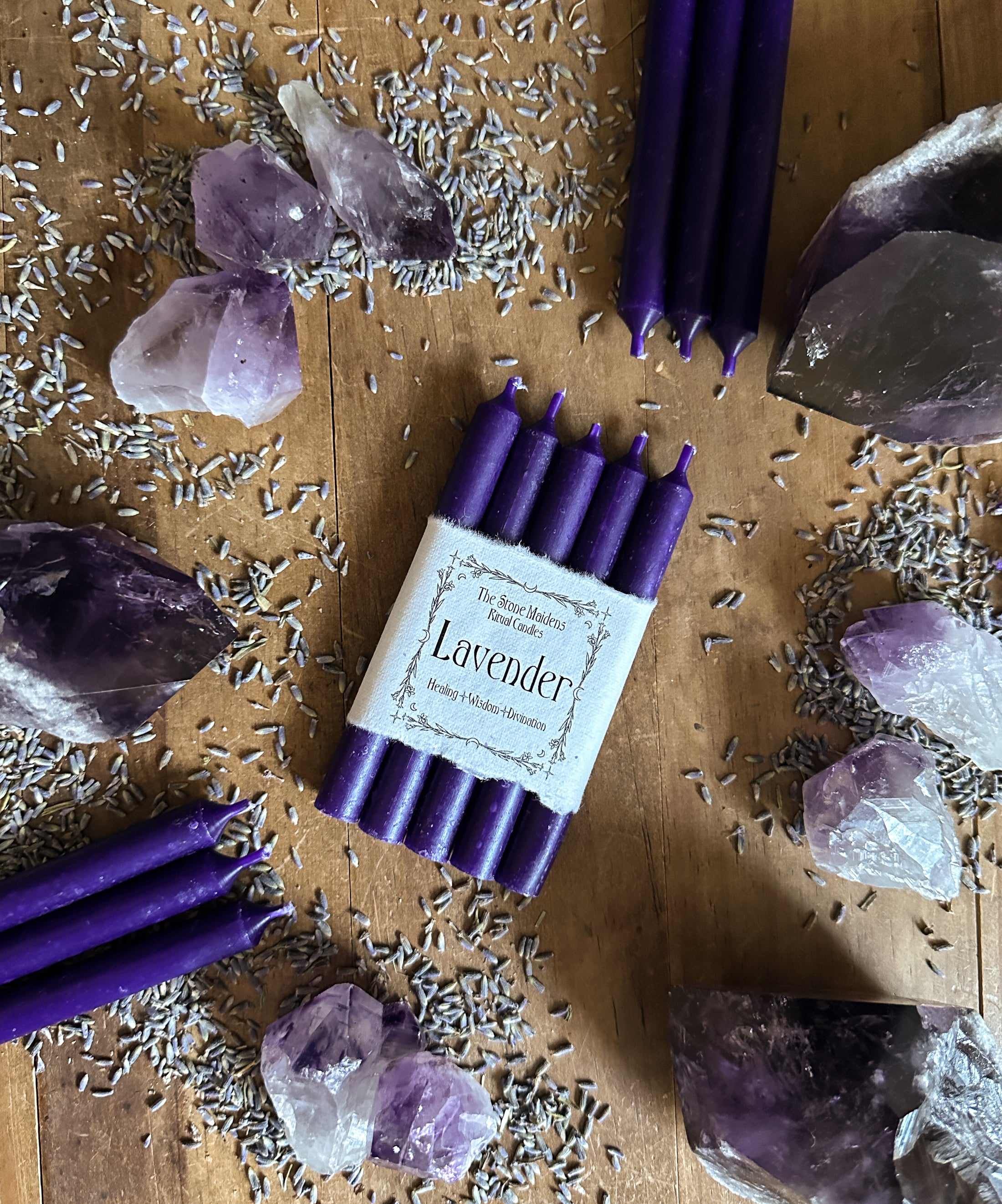 Lavender Spell Candles - 5" Chime Candles – The Stone Maidens