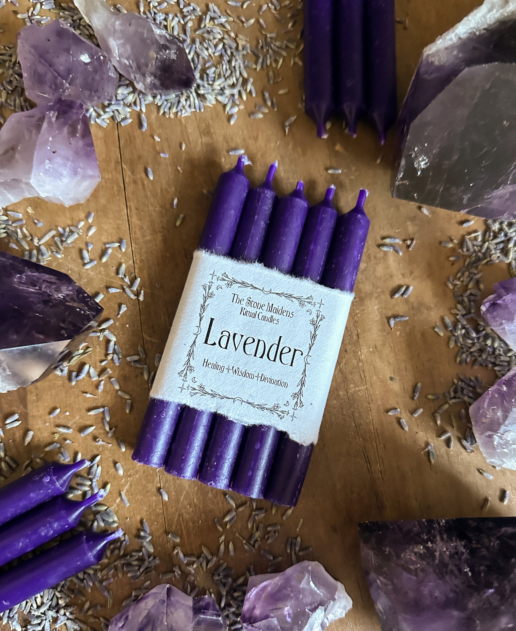 Lavender Spell Candles - 5" Chime Candles – The Stone Maidens