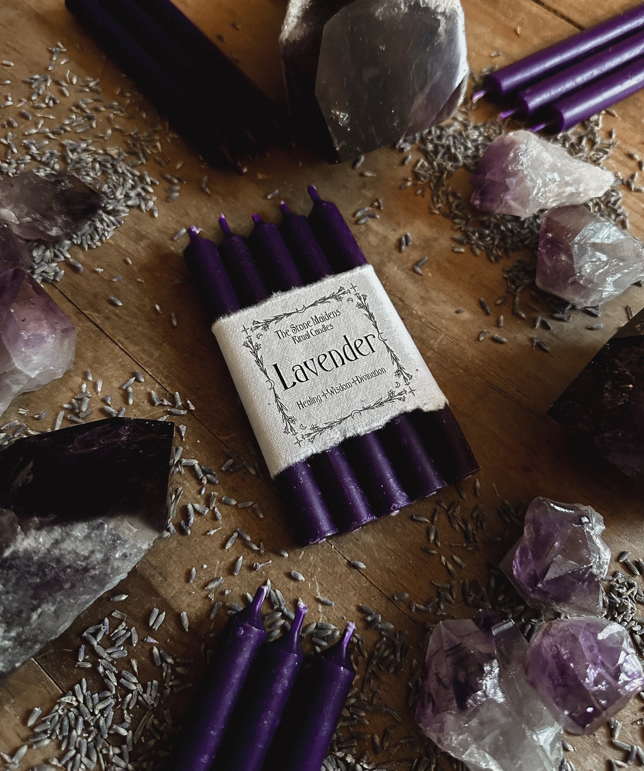 Lavender Spell Candles - 5" Chime Candles – The Stone Maidens