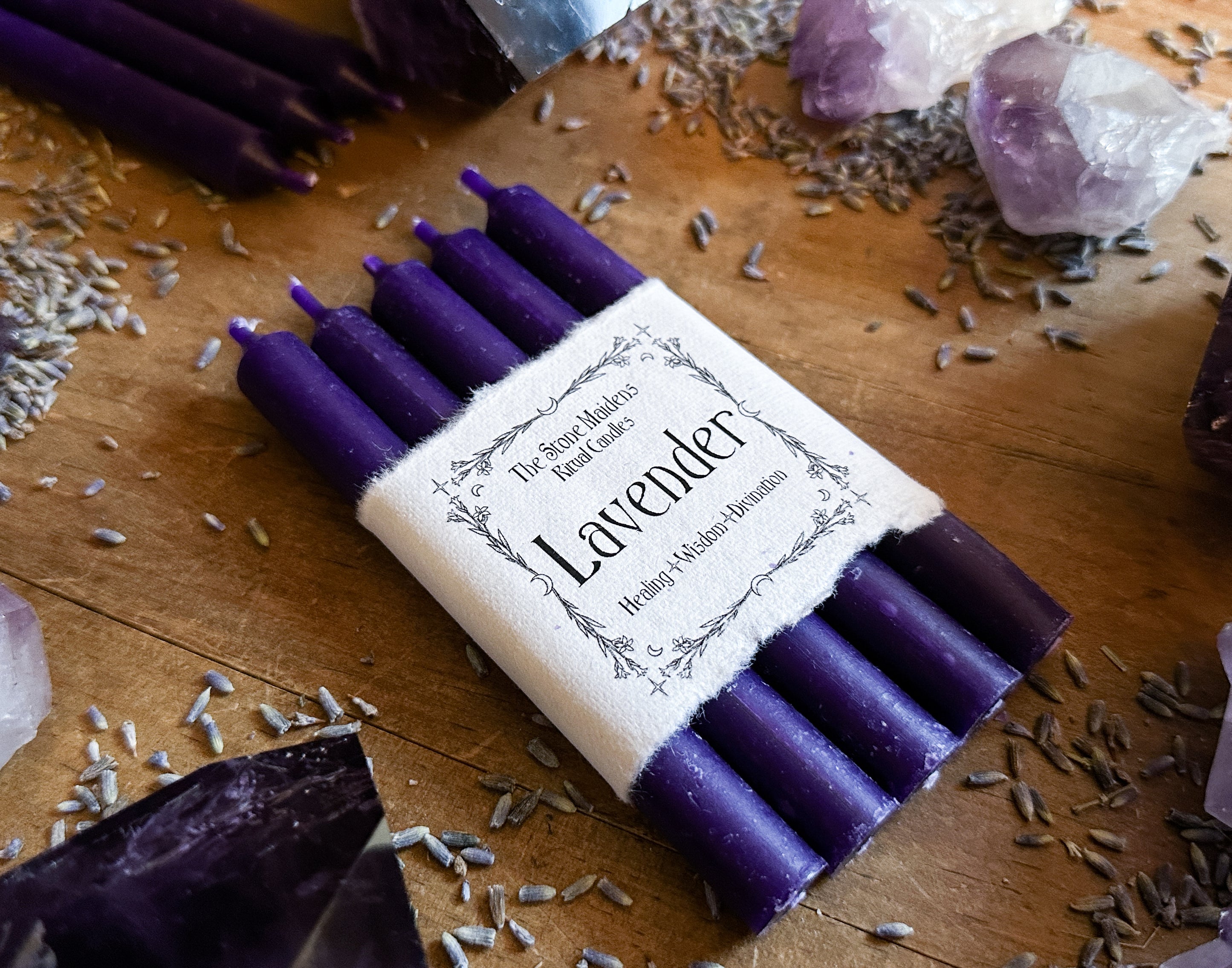 Lavender Spell Candles - 5" Chime Candles – The Stone Maidens